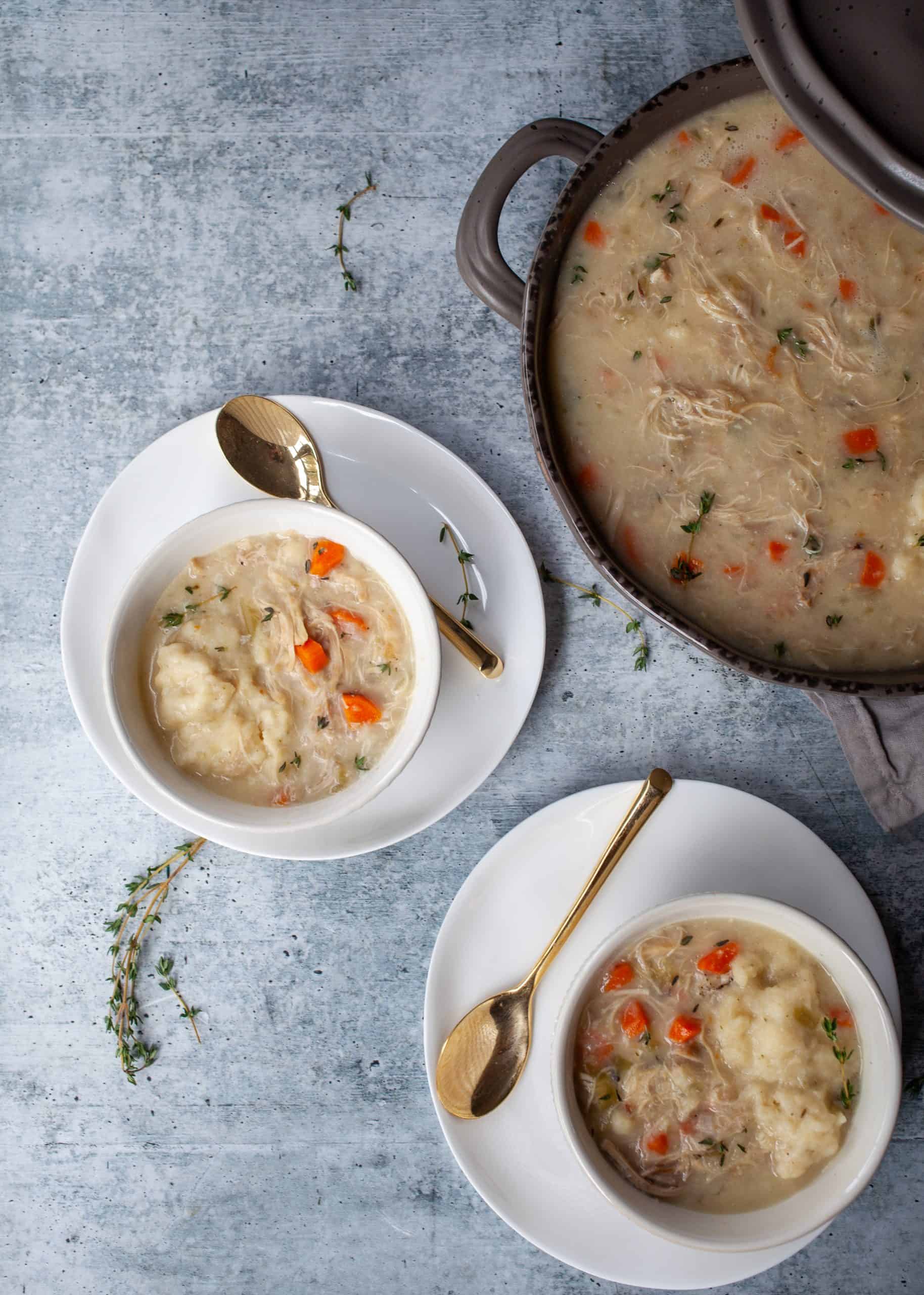 Instant Pot Chicken and Dumplings - The Noshery