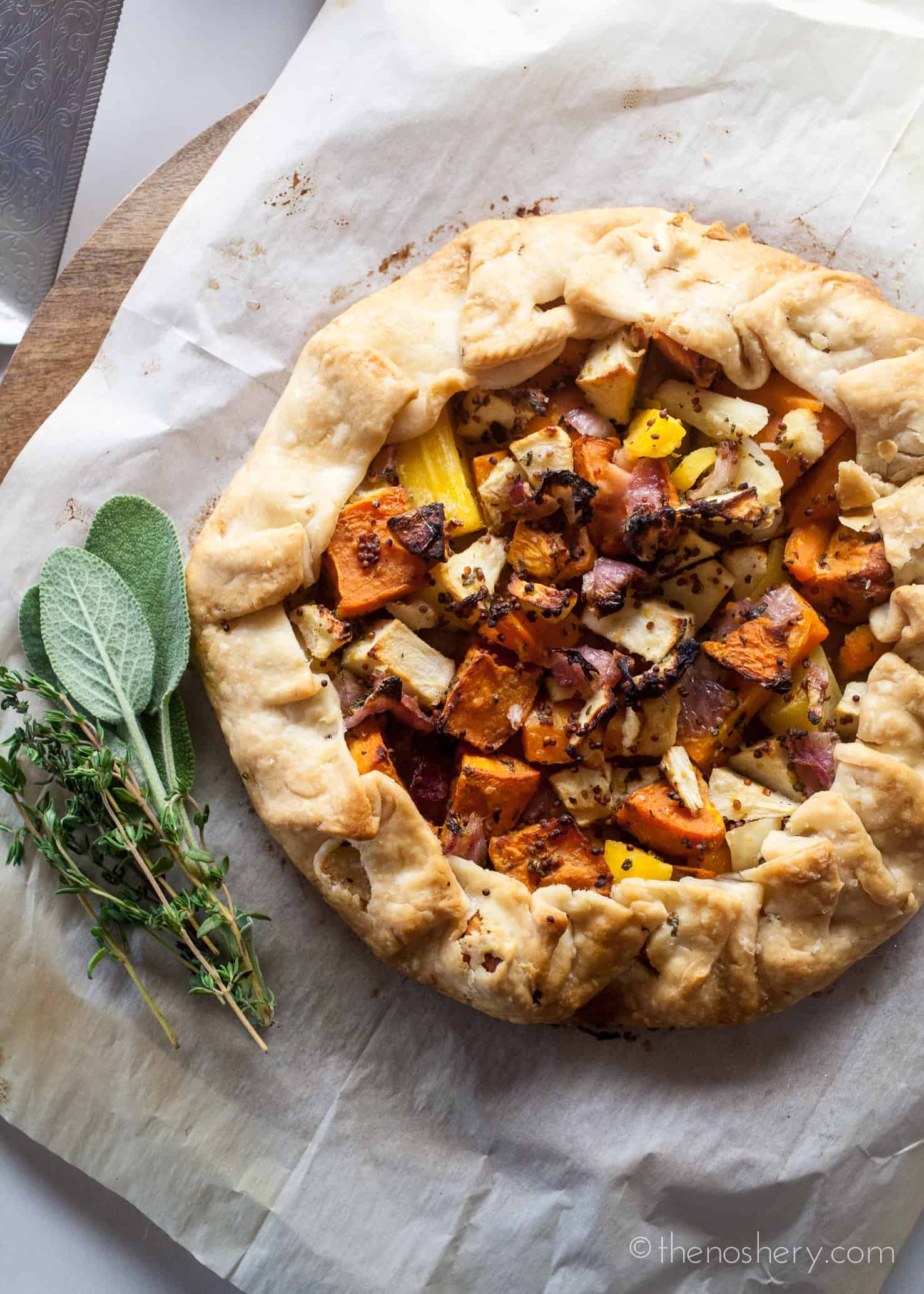 Fall Vegetables and Herb Galette - The Noshery