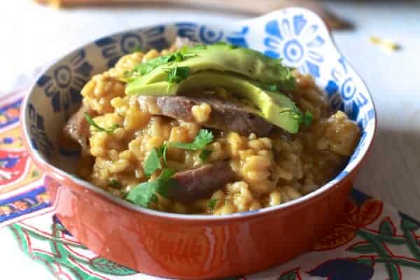 Risotto Criollo (Ripe Plantains and Steak) - The Noshery