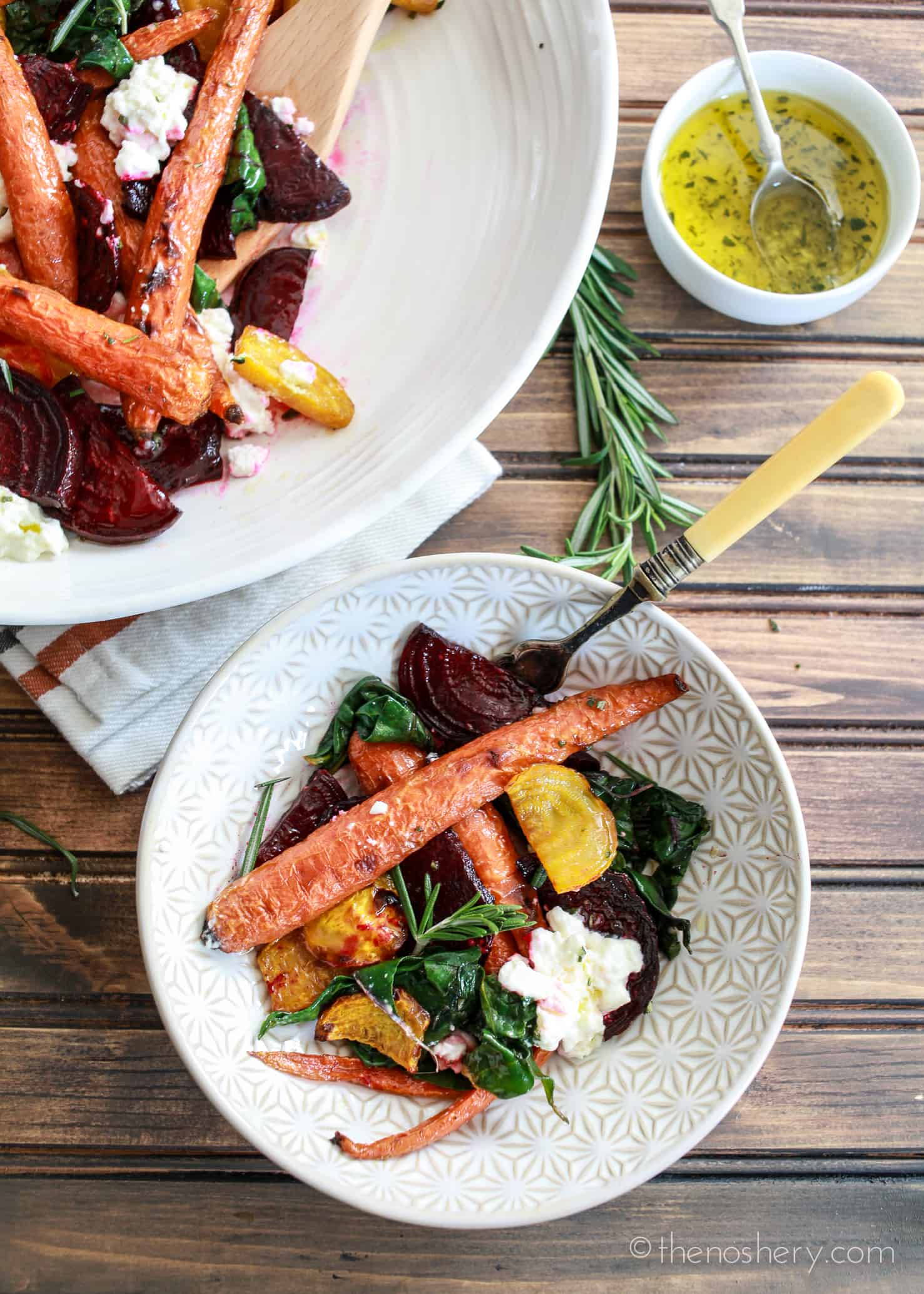 Roasted Beets and Carrots Salad with Burrata - The Noshery