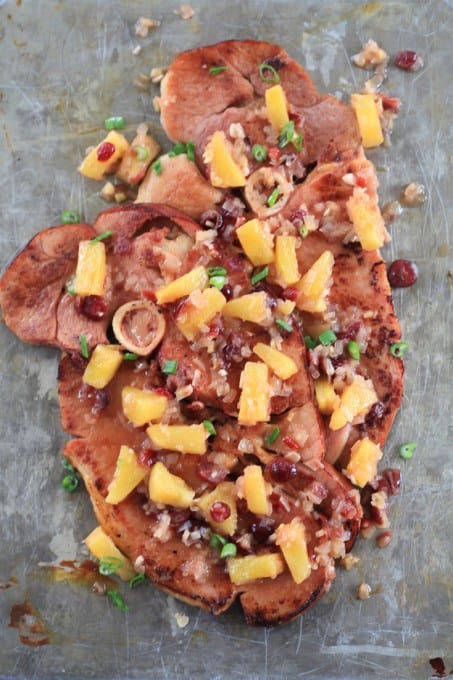 Easter Ham Steaks with Pineapple Chutney - The Noshery
