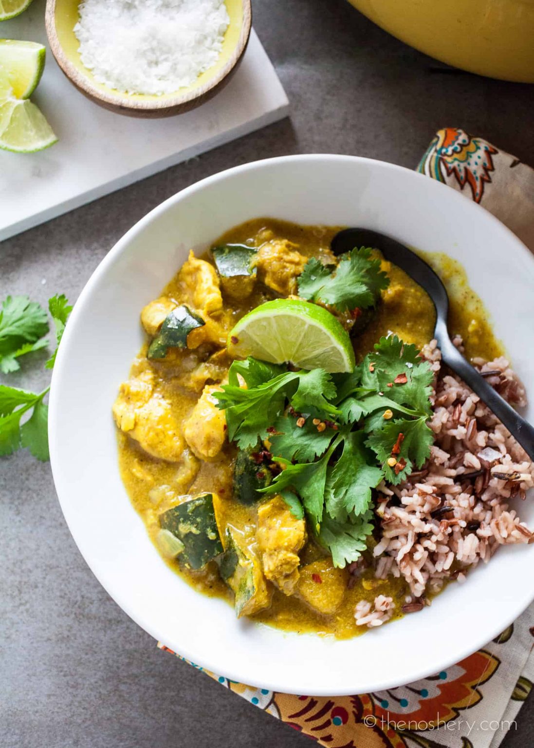 Chicken and Acorn Squash Coconut Curry - The Noshery