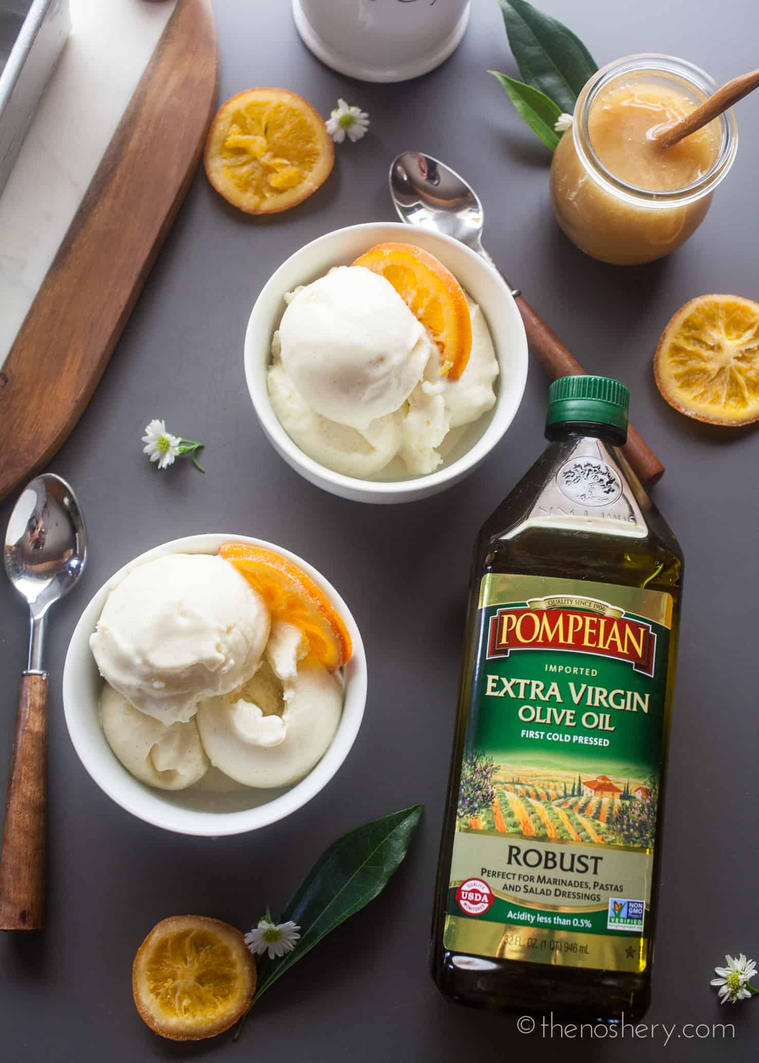 Orange Blossom and Olive Oil Gelato - The Noshery