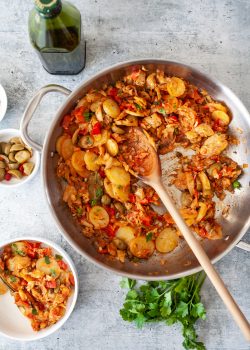 Bacalao a la Vizcaina (Basque Style Stewed Salted Cod) - The Noshery