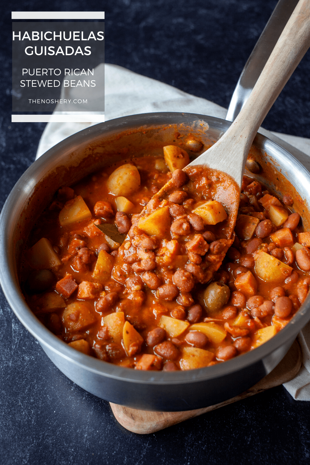 Habichuelas Guisadas | Puerto Rican Beans - The Noshery