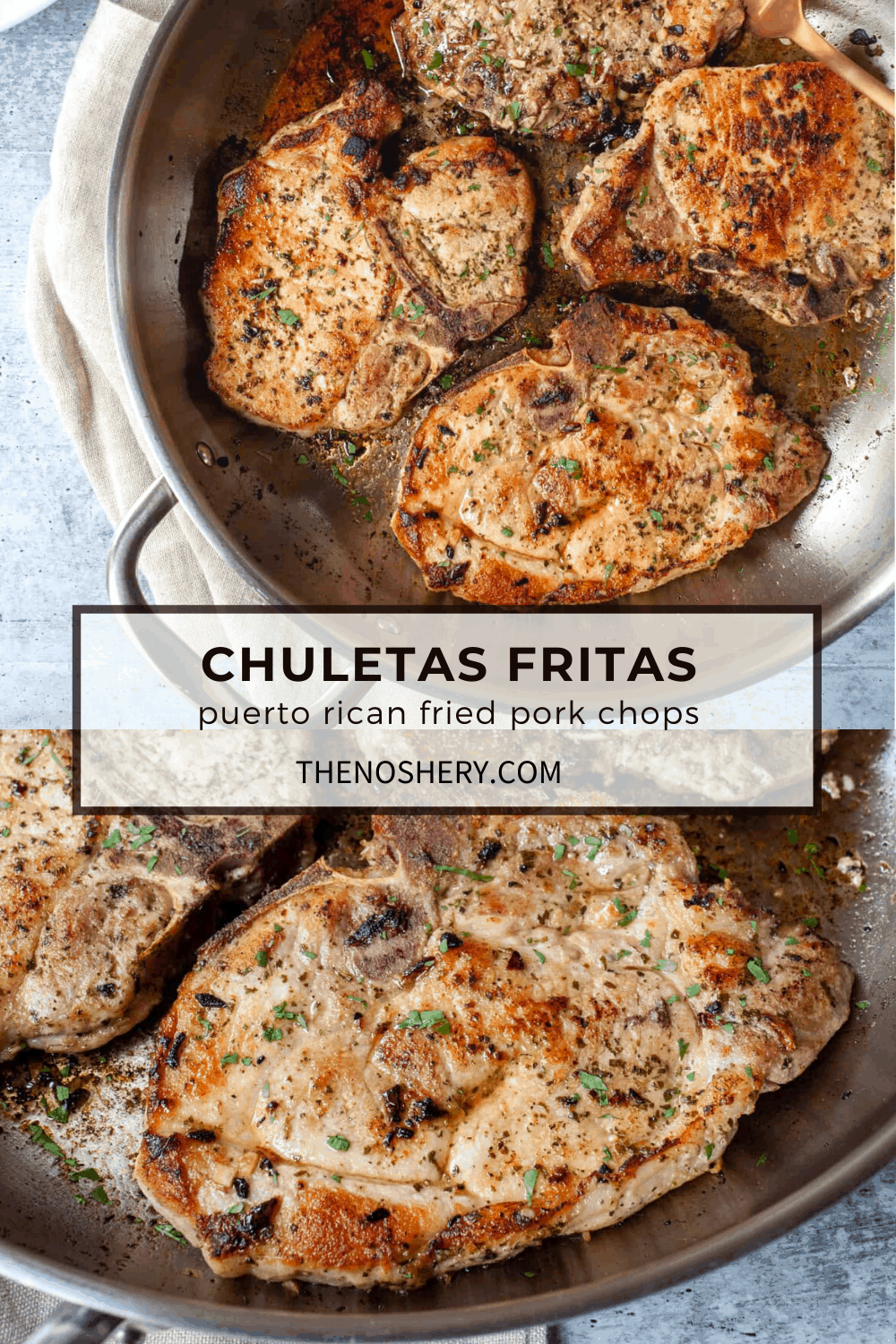 Chuleta Frita (Puerto Rican Fried Pork Chops) - The Noshery