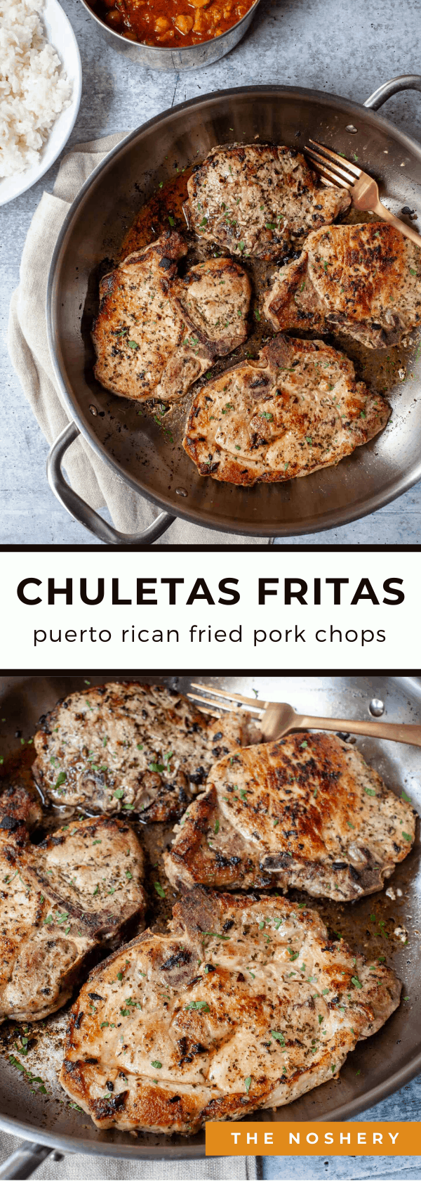 Chuleta Frita (Puerto Rican Fried Pork Chops) - The Noshery