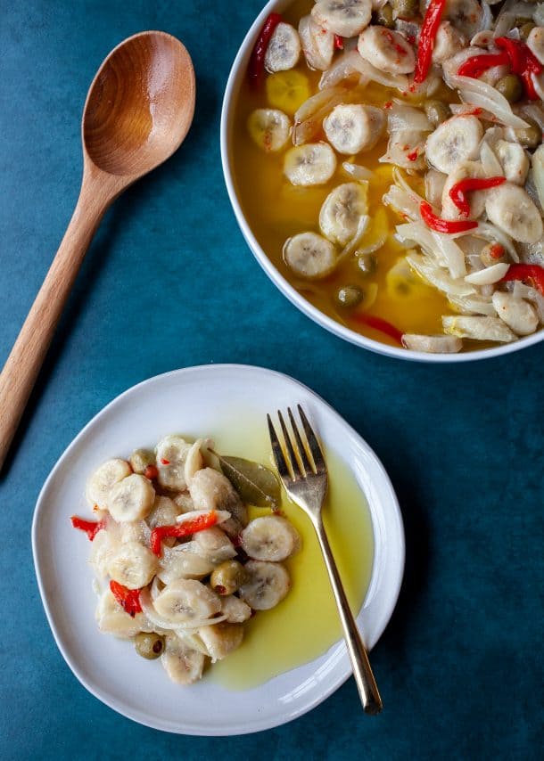 Guineos en Escabeche | Marinated Green Bananas - The Noshery
